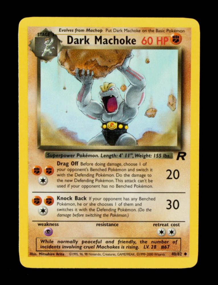 Dark Machoke 2000 Pokemon Team Rocket Unlimited #40 | Pristine Auction