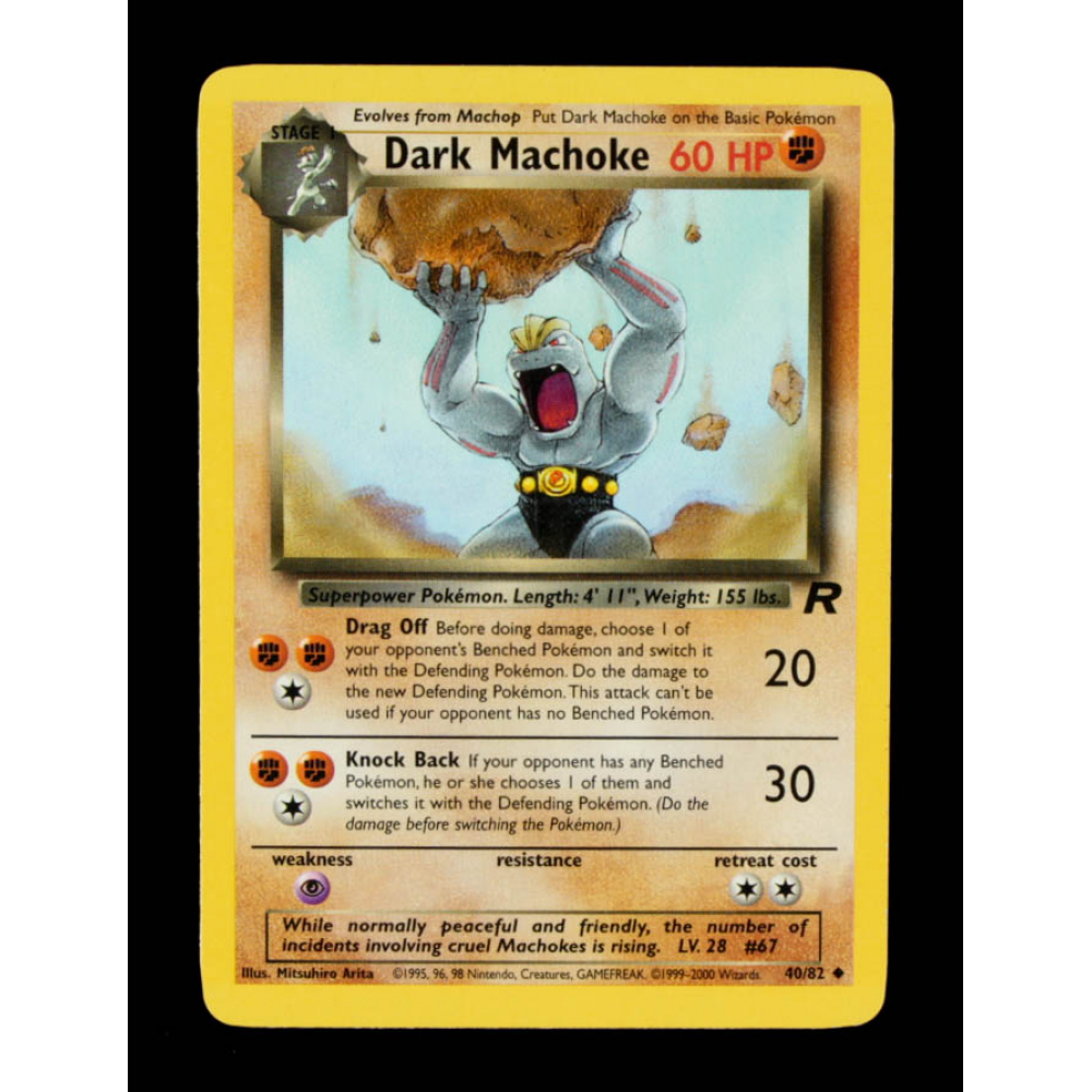Dark Machoke 2000 Pokemon Team Rocket Unlimited #40 | Pristine Auction