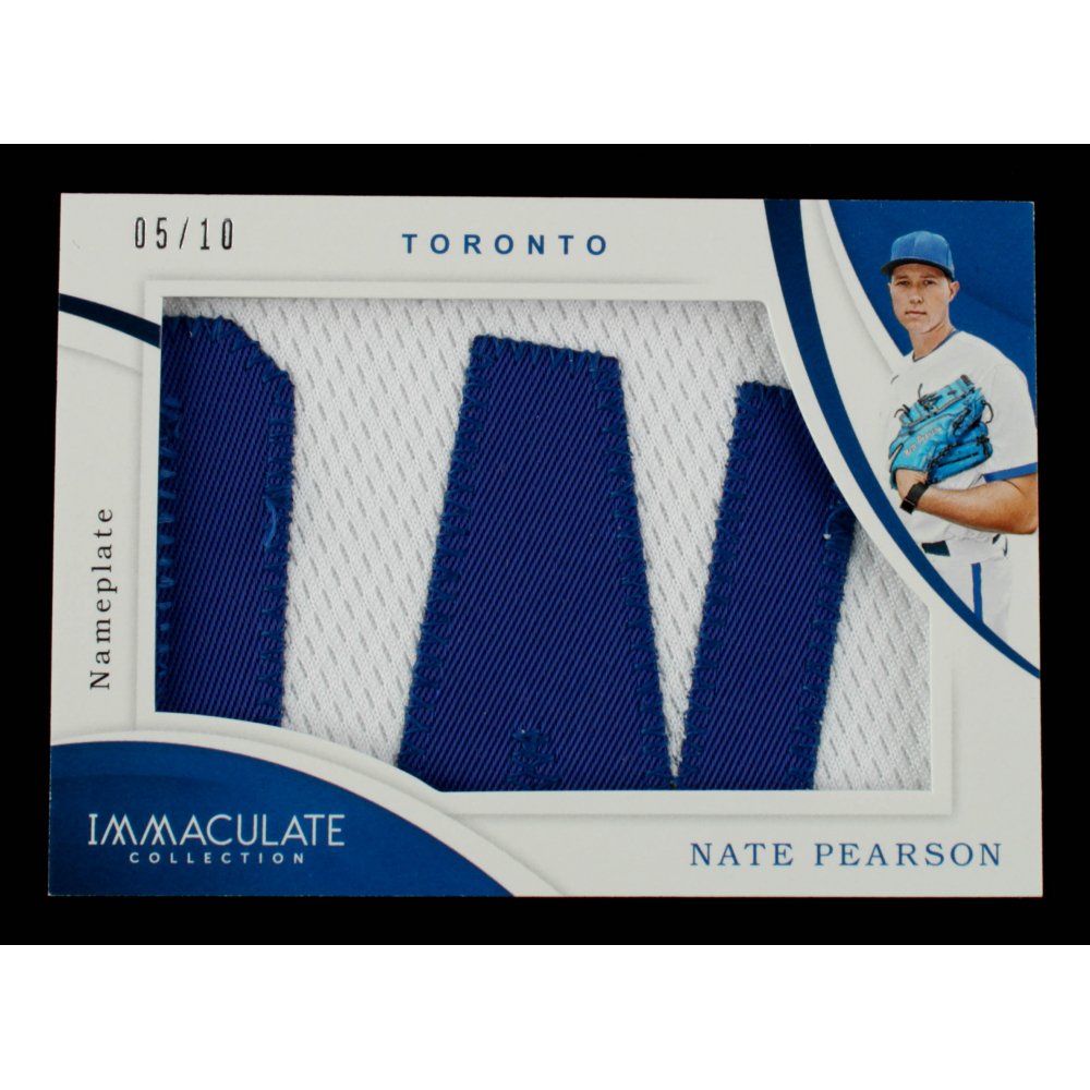 Nate Pearson 2020 Immaculate Collection Jumbo Nameplate #86 #5/10 ...