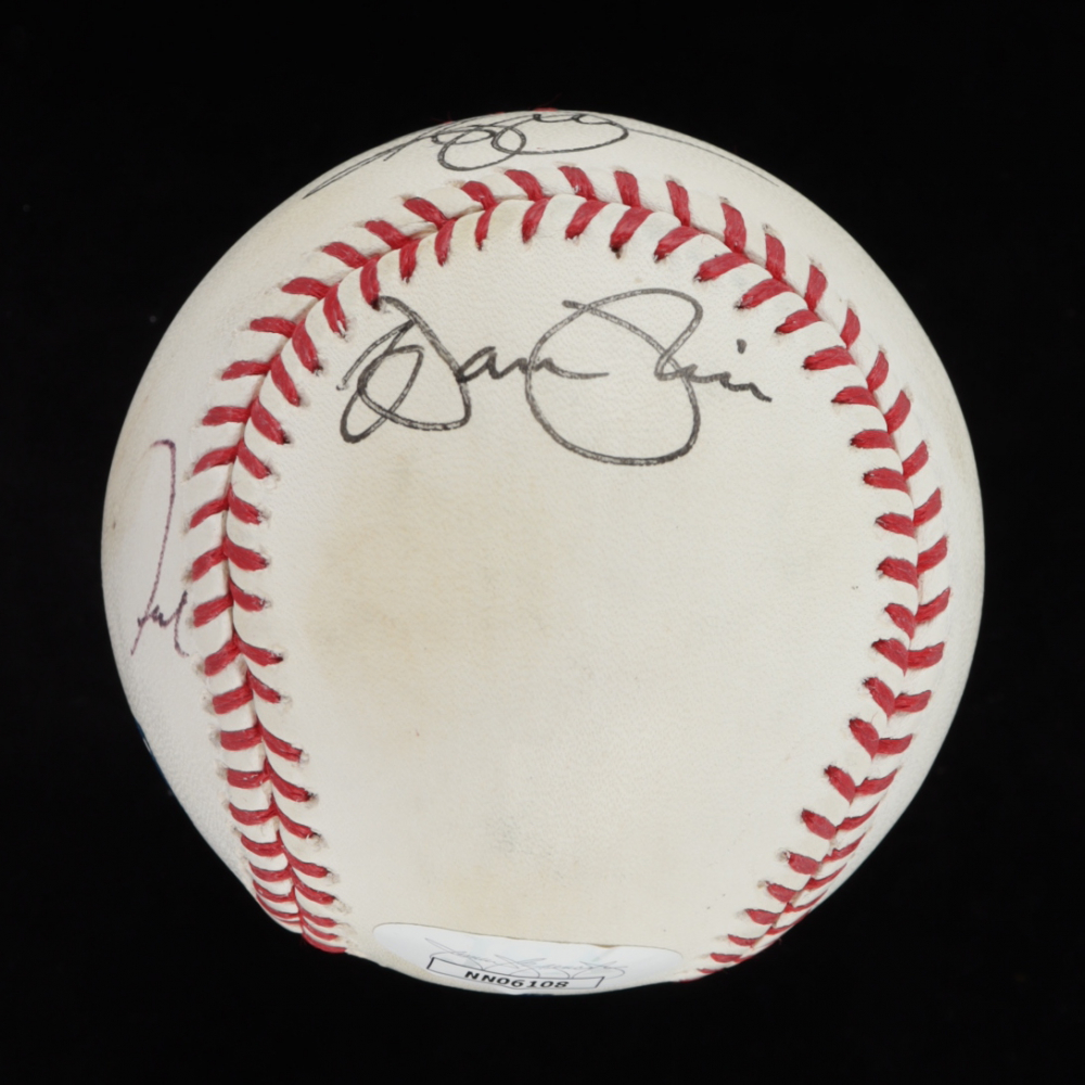 OML Baseball Signed by (5) with Orel Hershiser, Warren Morris, Greg ...