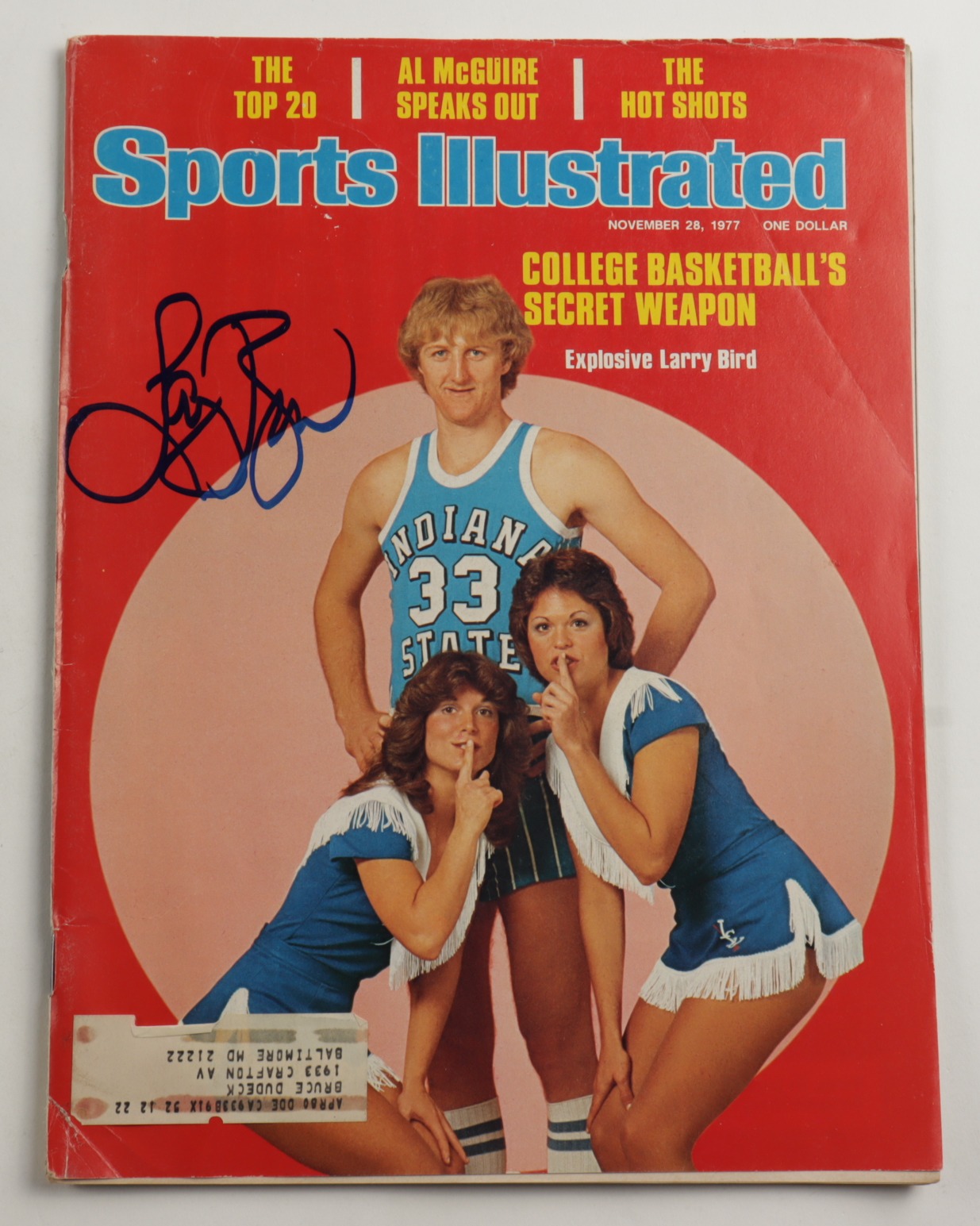 Larry Bird Signed 1977 Sports Illustrated Magazine (JSA COA & Bird ...