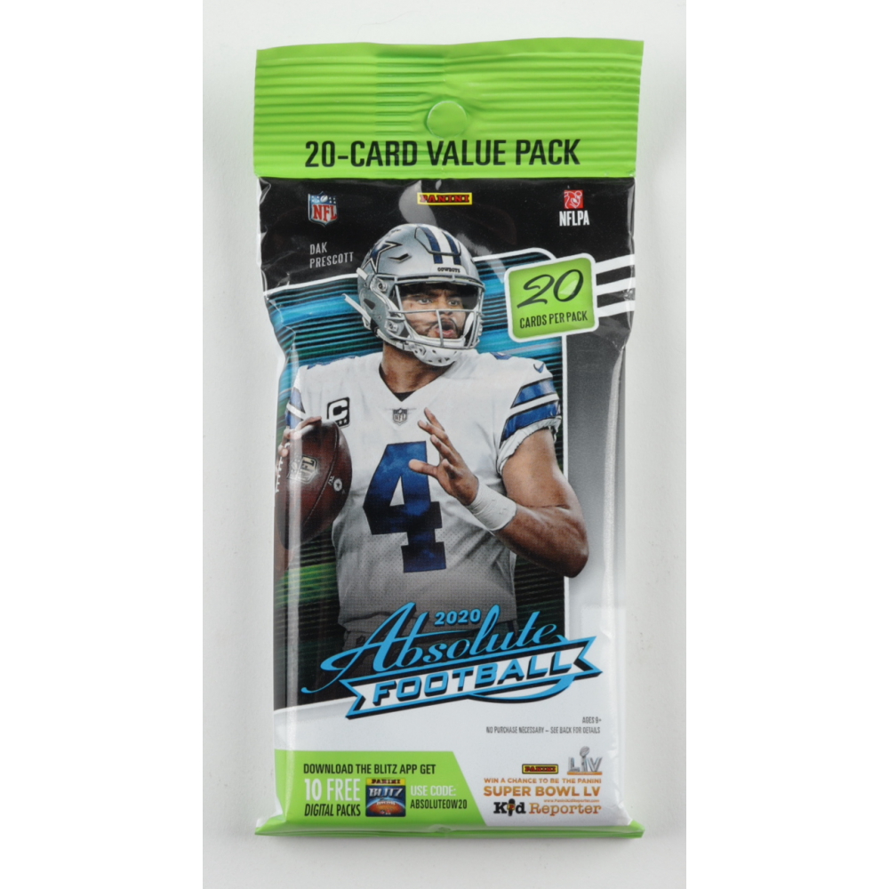 2020 Panini Absolute Football Fat Pack (20) Cards | Pristine Auction