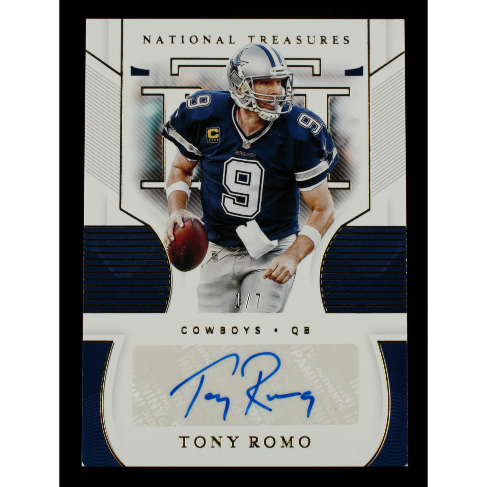 Tony Romo 2020 Panini National Treasures Signatures Gold #94 #1/7 ...