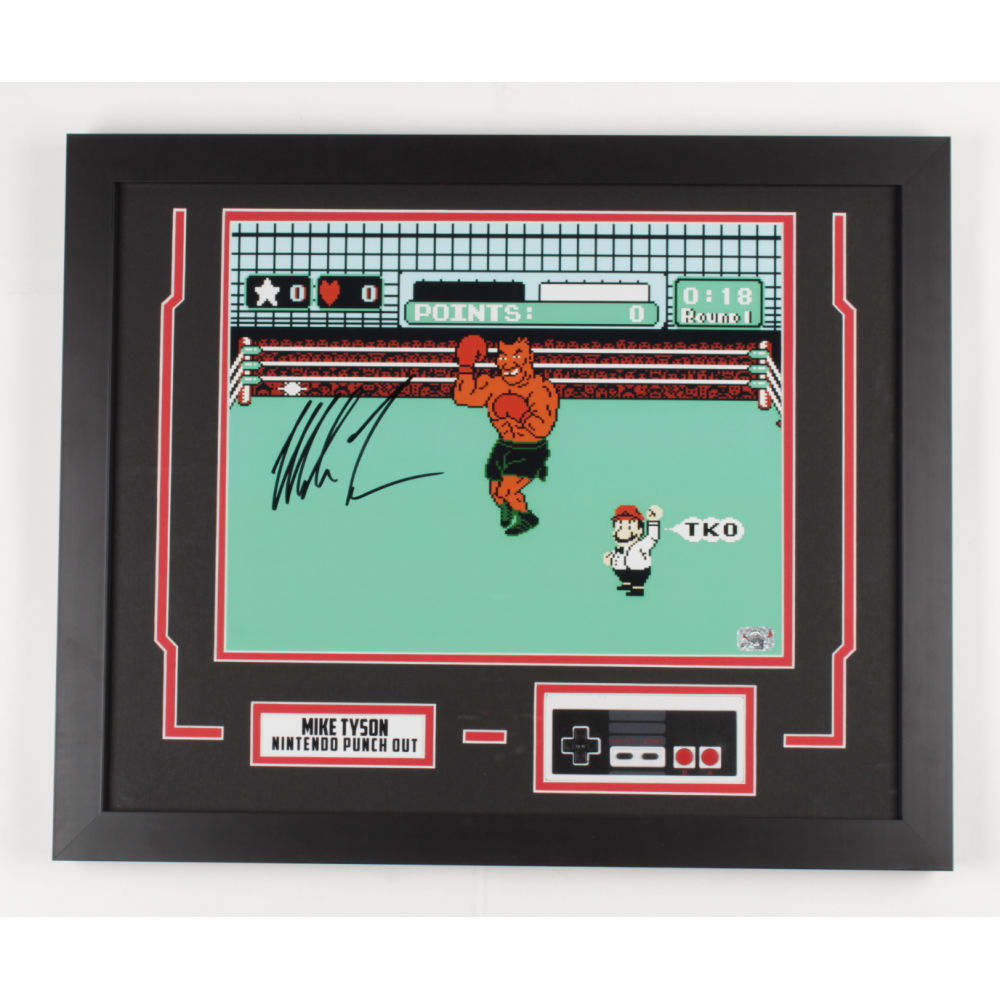 Mike Tyson Signed "Punch-Out!!!" 18x22 Custom Framed Photo Display with ...