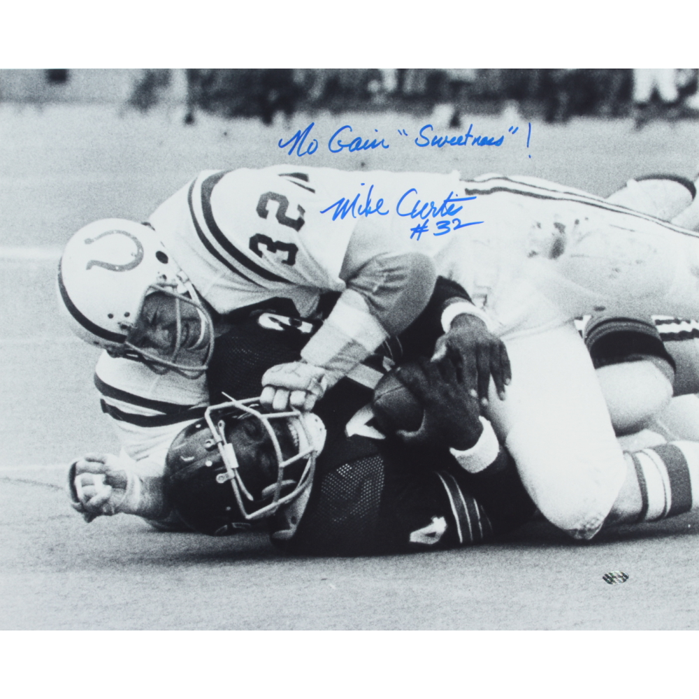 Mike Curtis Signed Colts 16x20 Photo Inscribed "No Gain Sweetness ...