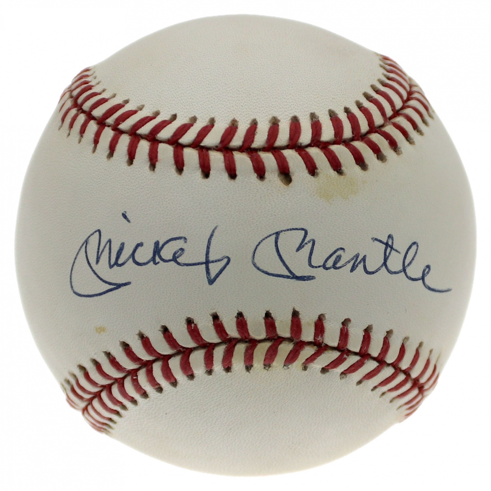 Mickey Mantle Signed "Gene Budig" OAL Baseball (PSA) | Pristine Auction