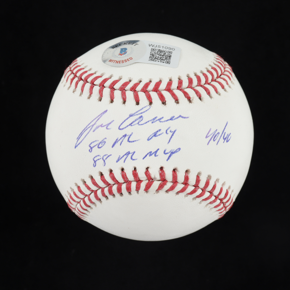 Jose Canseco Signed OML Baseball Inscribed "86 AL ROY", "88 AL MVP ...