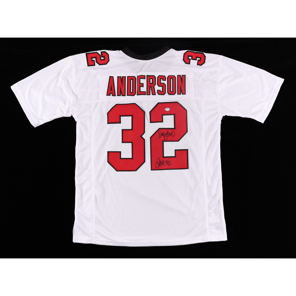 Jamal Anderson Signed Jersey Inscribed "Dirty Bird" (PSA COA ...