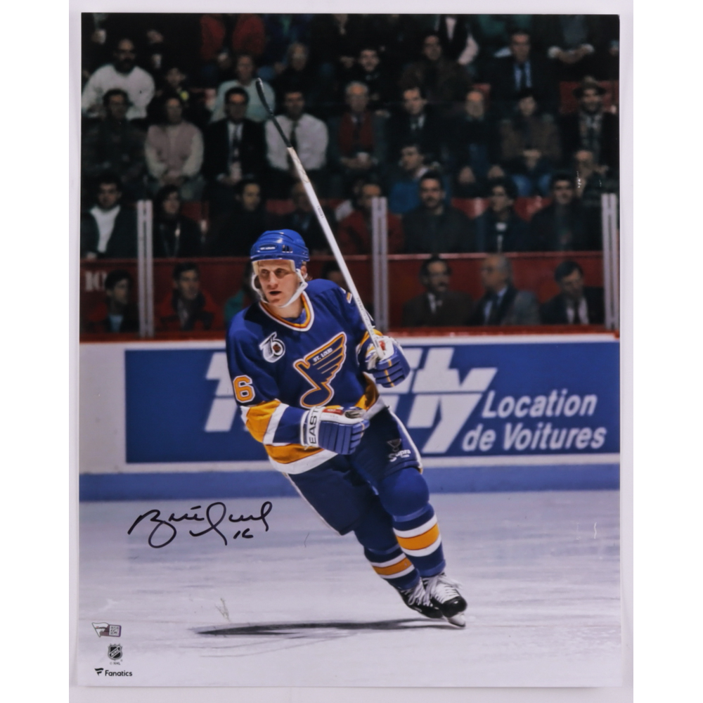 Brett Hull Signed Blues 16x20 Photo (Fanatics Hologram) (See ...