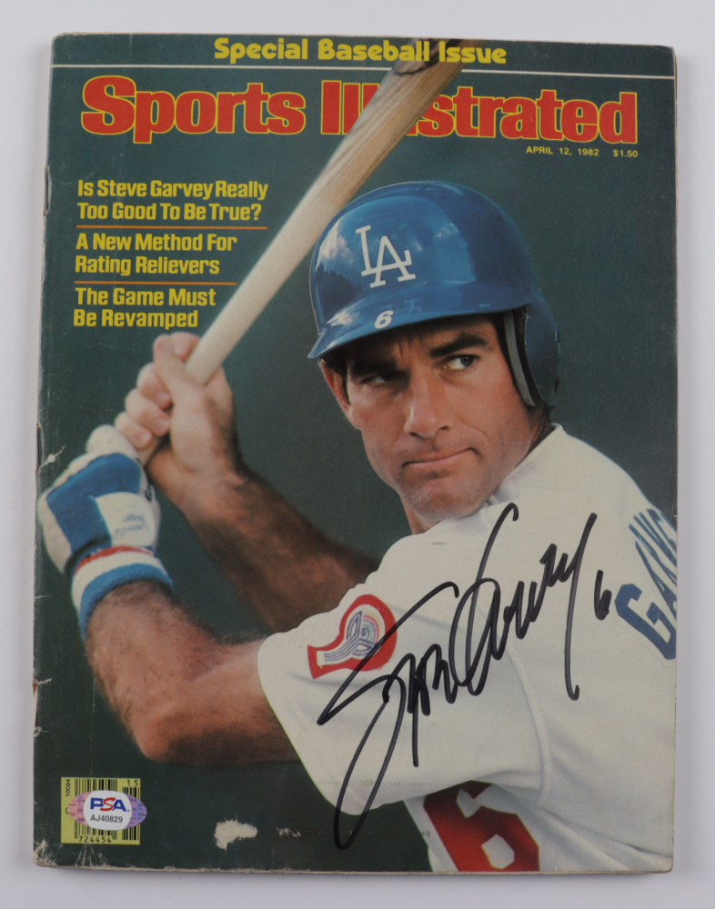 Steve Garvey Signed 1982 Sports Illustrated Magazine (PSA COA) (See ...