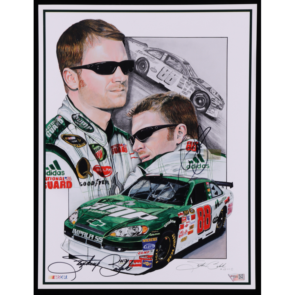 Dale Earnhardt Jr. Signed NASCAR 11.5x15 Print (Fanatics Hologram ...