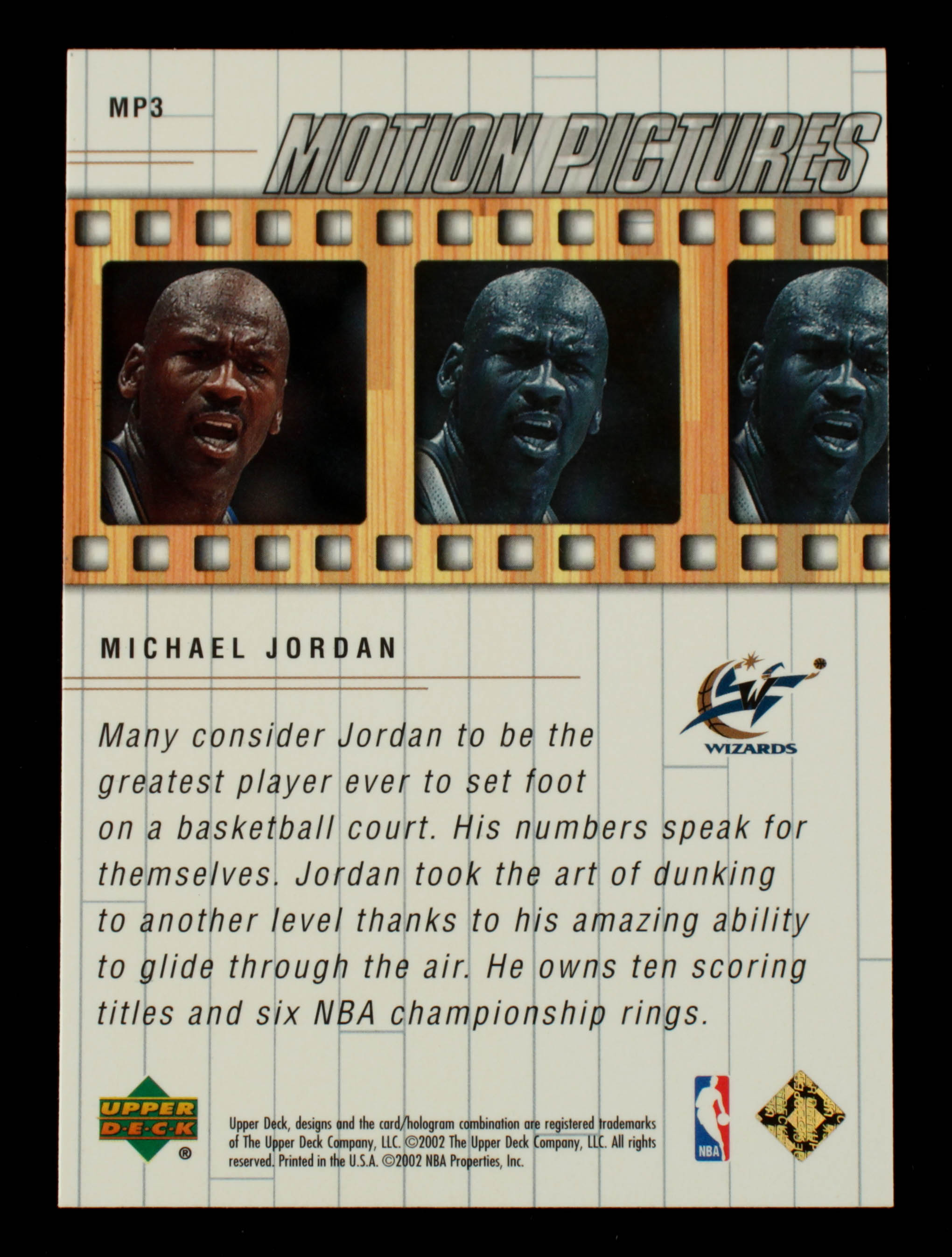Michael Jordan 2001-02 Upper Deck Motion Pictures #MP3 | Pristine Auction