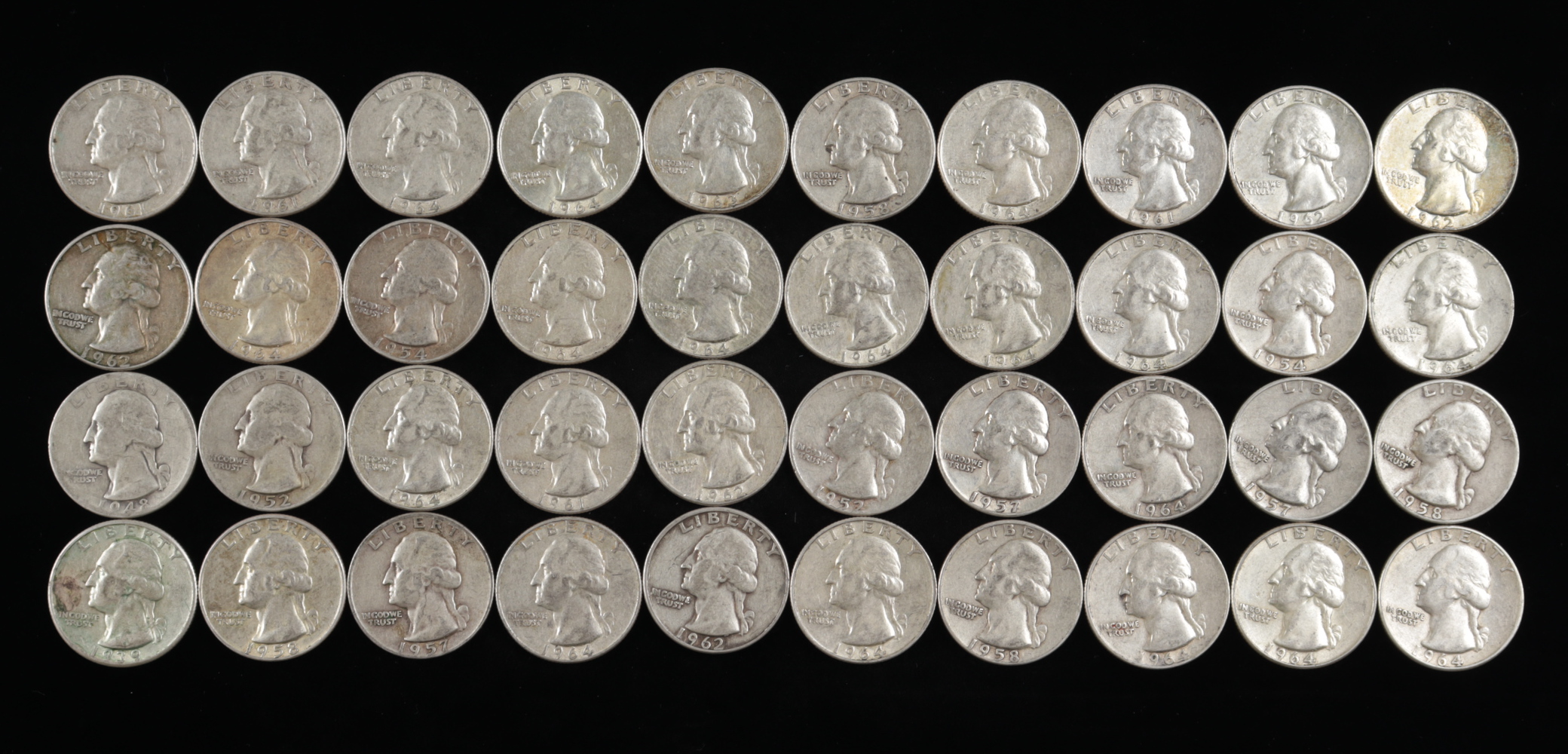 Roll of (40) Silver Washington Quarters | Pristine Auction