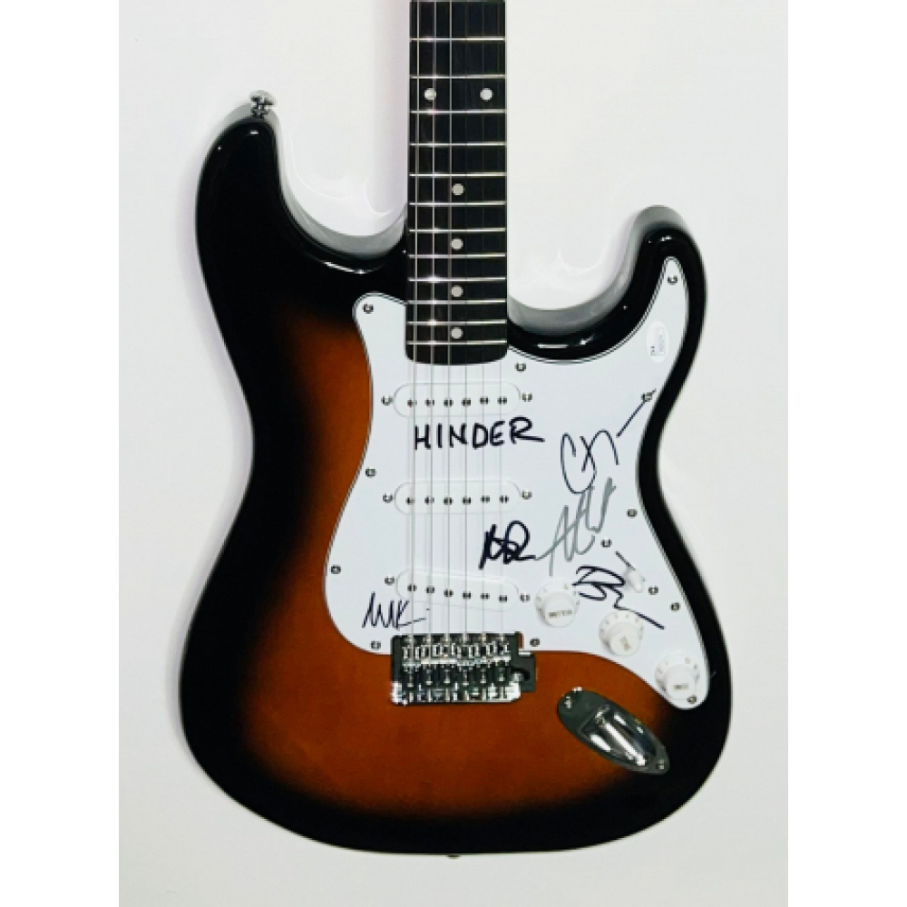 "Hinder" Full-Size Electric Guitar Band Signed by (5) with Marshal ...
