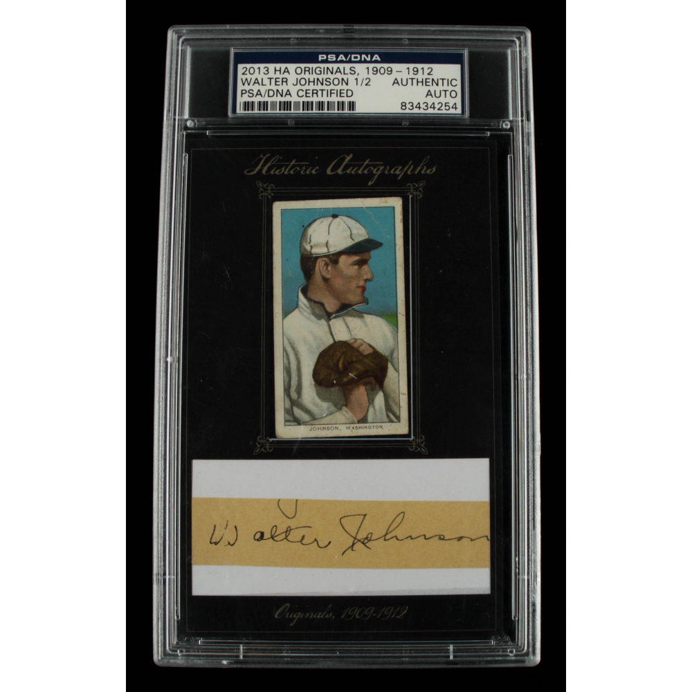 Walter Johnson 2013 Historic Autographs Signed Cut Display with 1909 ...