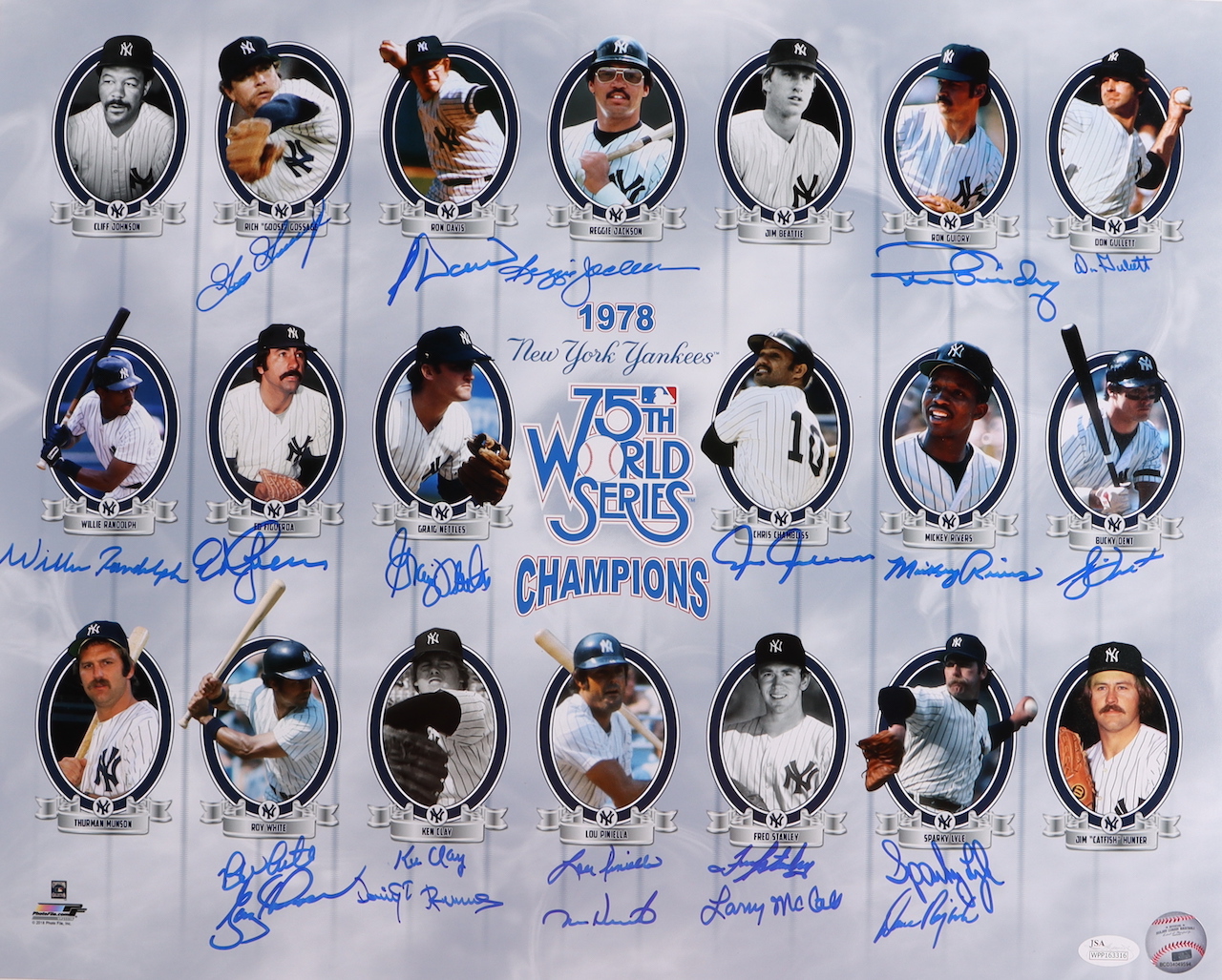 1978 Yankees 16x20 Photo Signed by (21) With Gary Thomasson, Ron Guidry ...