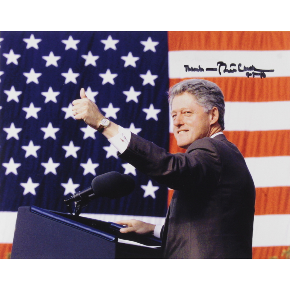 Bill Clinton Signed 11x14 Photo Inscribed "Thanks" & "9-9-10" (JSA ...