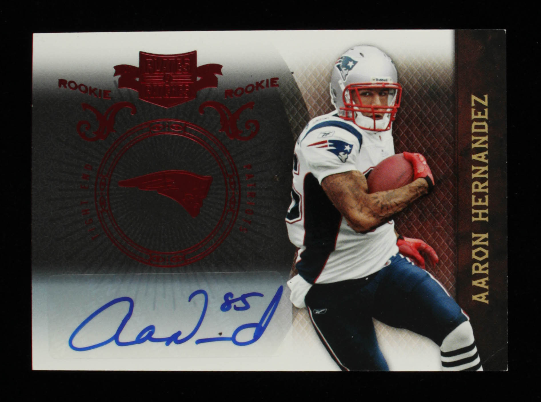 Aaron Hernandez 2010 Panini Plates & Patches #101 RC #442/549 ...