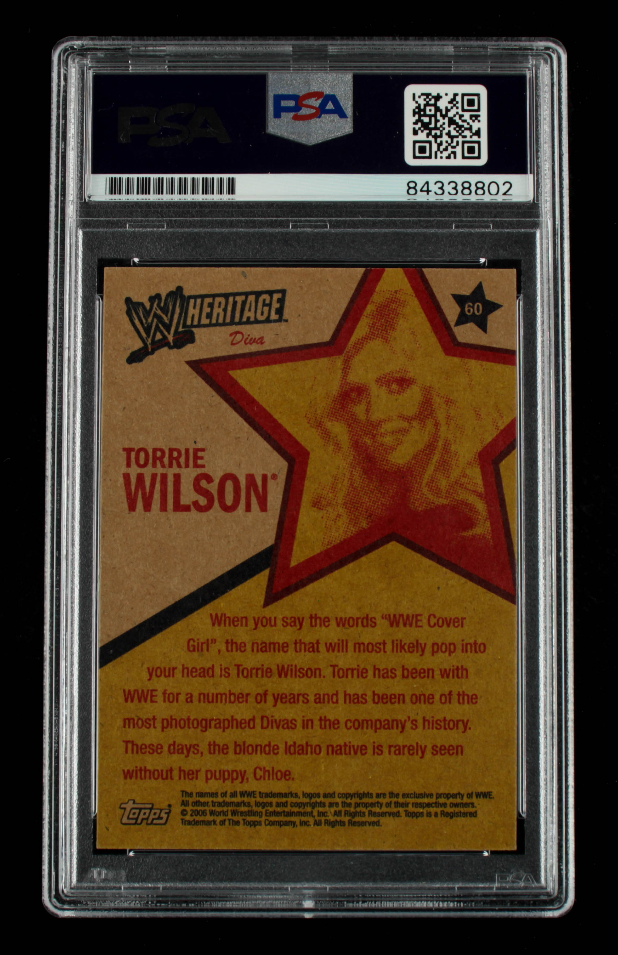 Torrie Wilson Signed 2006 Topps Heritage II WWE #60 DV (PSA ...