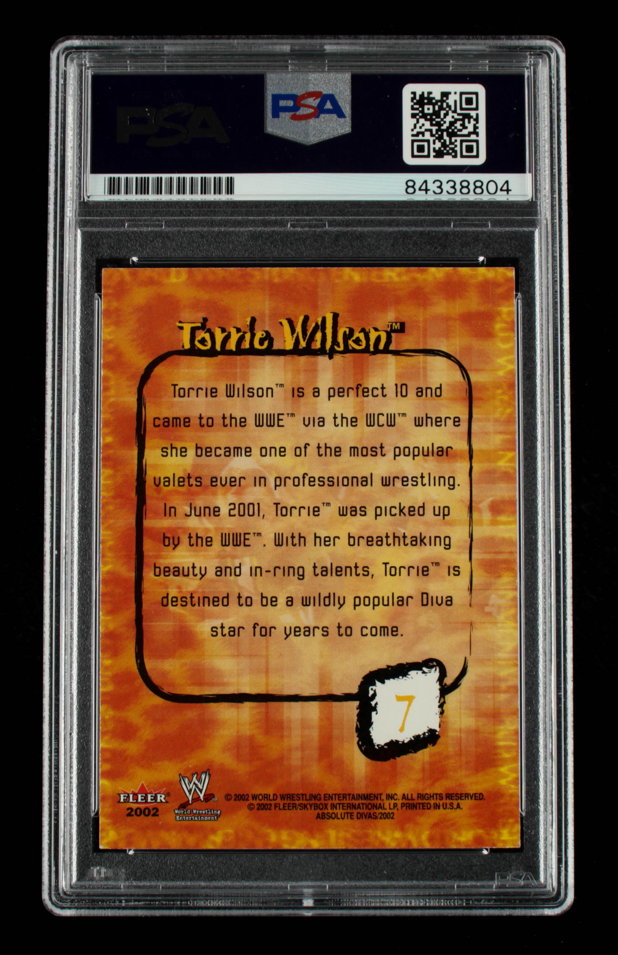 Torrie Wilson Signed 2002 Fleer WWE Absolute Divas #7 (PSA Encapsulated ...