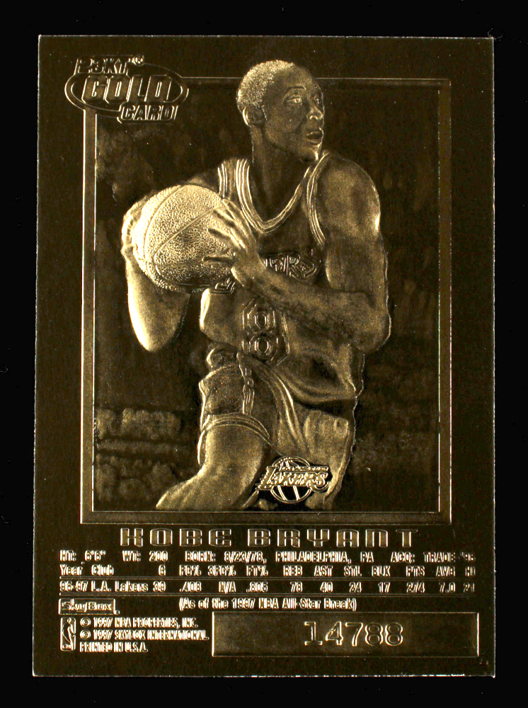Kobe Bryant 1997-98 Skybox EX-2000 23kt Gold Basketball Card | Pristine ...