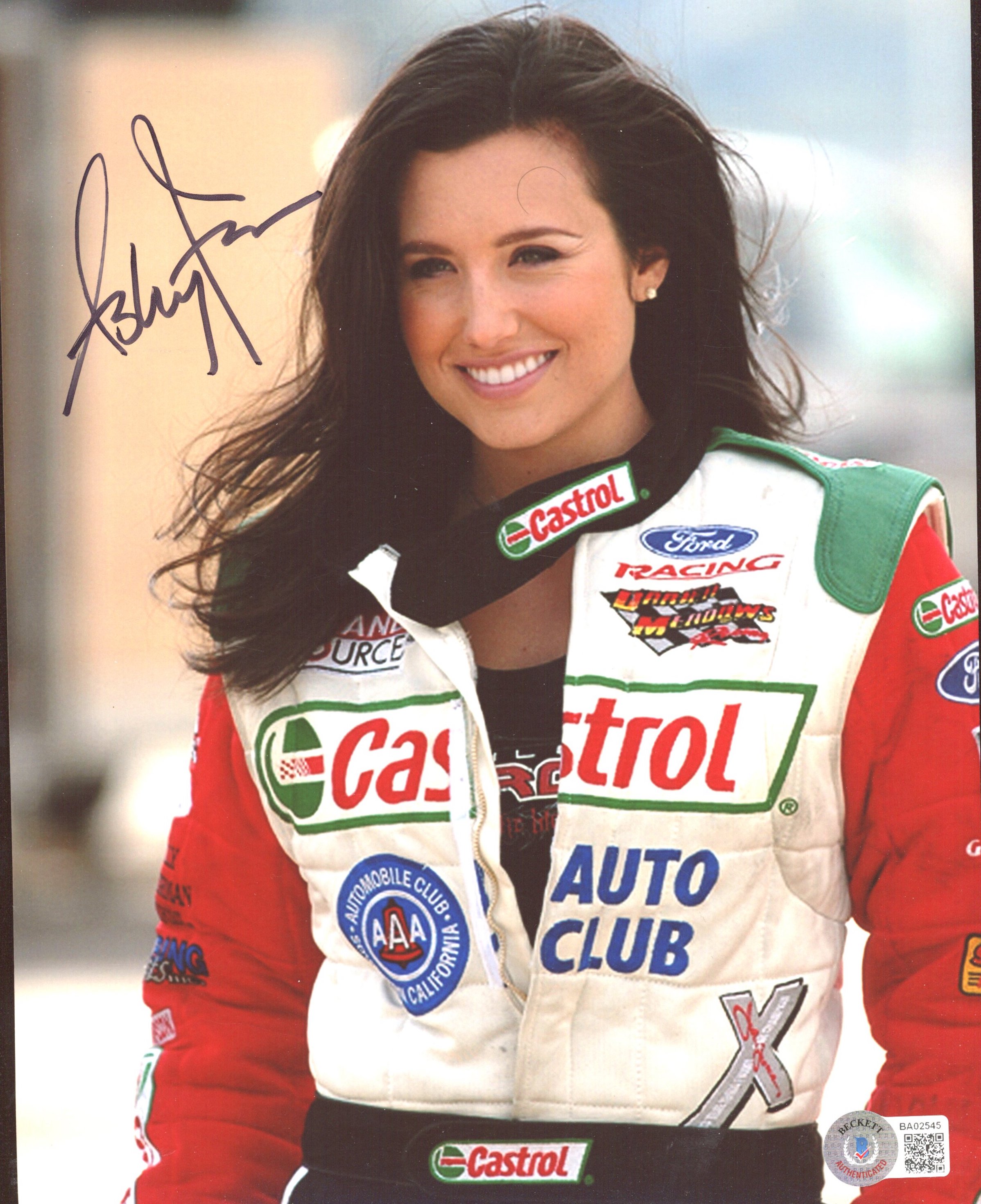 Ashley Force Signed NASCAR 8x10 Photo (Beckett COA) | Pristine Auction