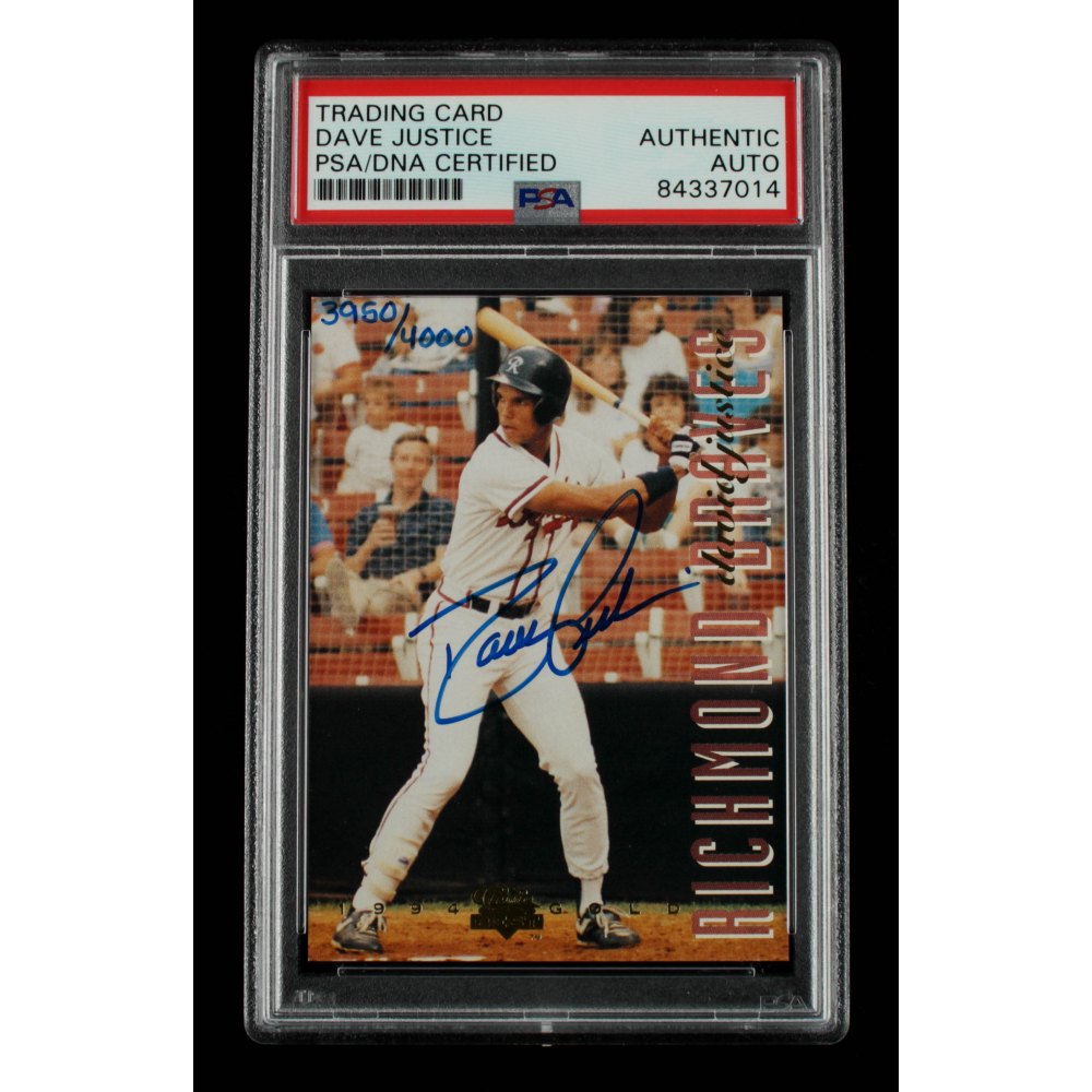 David Justice 1994 Classic / Best Gold #AU1 AU #3950/4000 (PSA ...