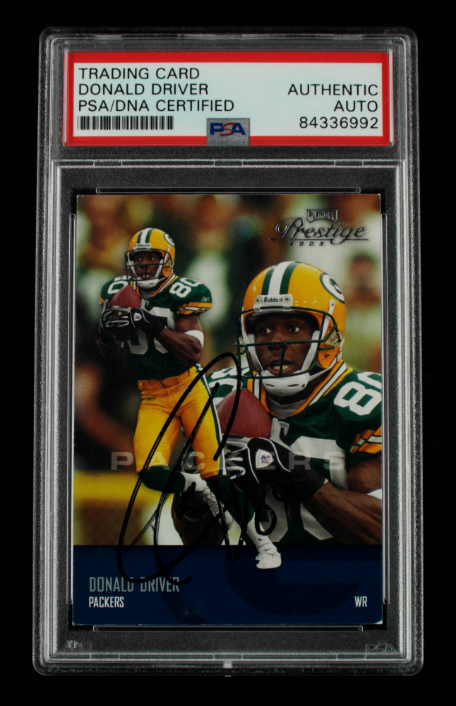 Donald Driver Signed 2003 Playoff Prestige #49 (PSA Encapsulated ...