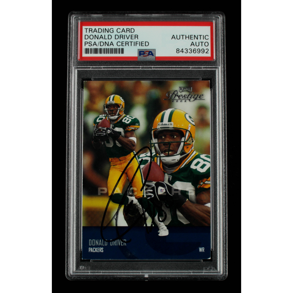 Donald Driver Signed 2003 Playoff Prestige #49 (PSA Encapsulated ...