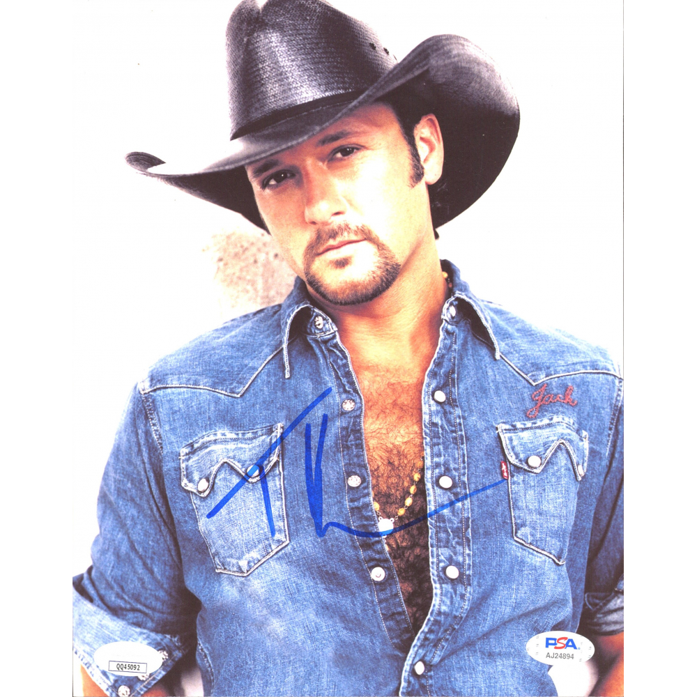 Tim McGraw Signed 8x10 Photo (JSA COA) | Pristine Auction