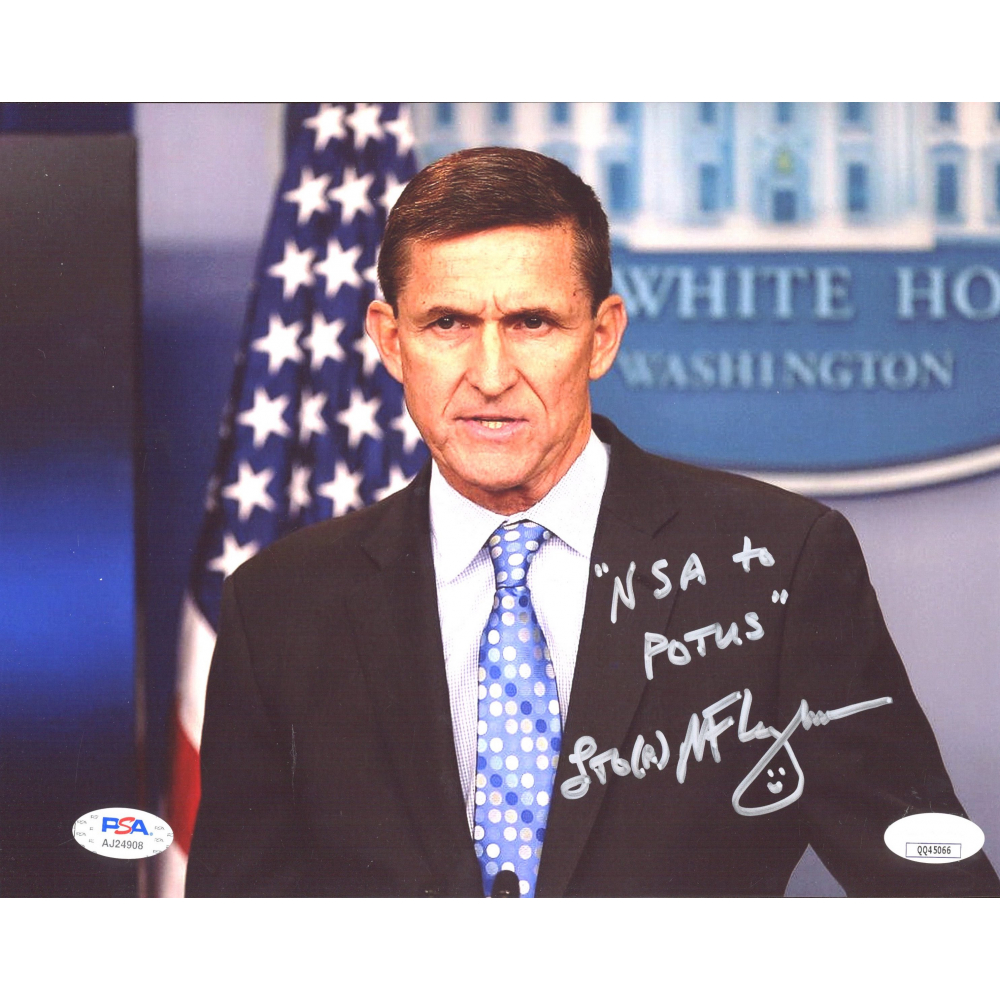 Michael T. Flynn Signed 8x10 Photo Inscribed "LTG(R)" & "NSA To POTUS ...