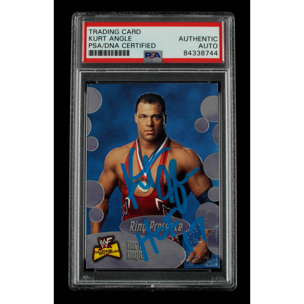 Kurt Angle Signed 2001 Fleer WWF The Ultimate Diva Collection #64 RP ...