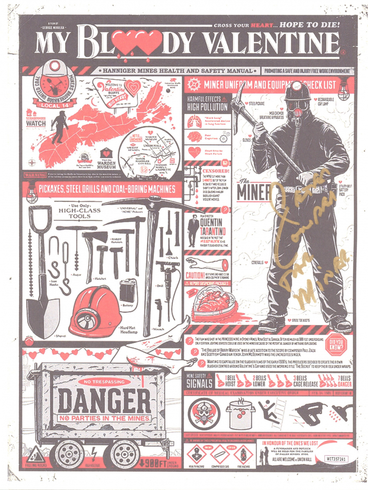 Peter Cowper Signed "My Bloody Valentine" 8x10 Photo Inscribed "The ...