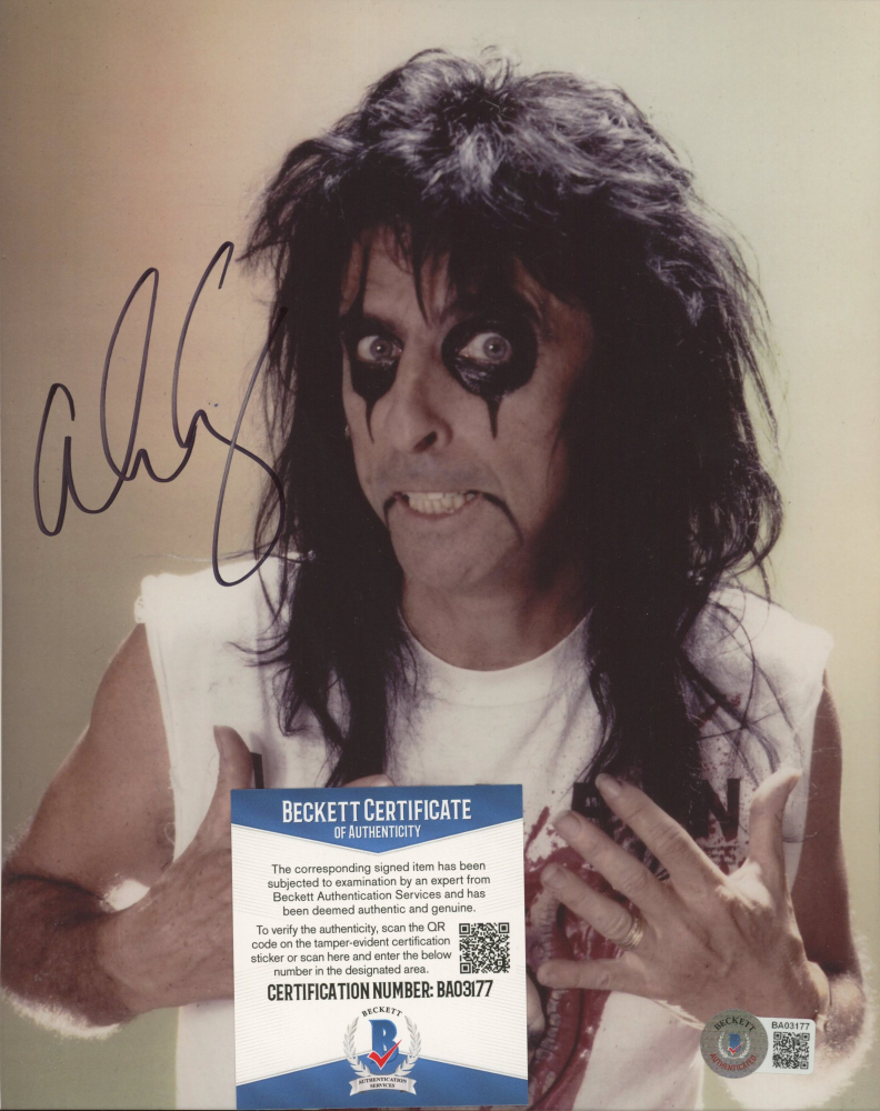 Alice Cooper Signed 8x10 Photo (Beckett COA) | Pristine Auction