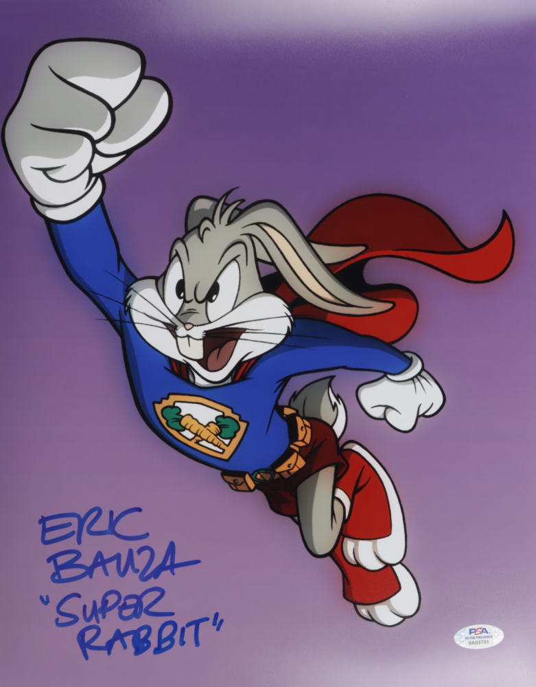 Eric Bauza Signed "Looney Tunes" 11x14 Photo Inscribed "Super Rabbit ...