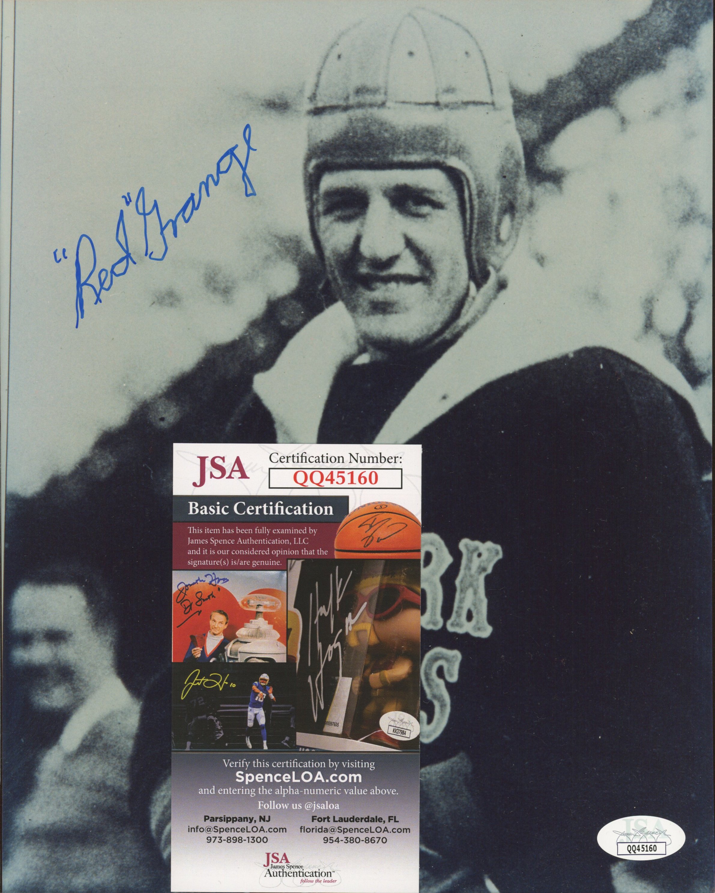 Harold "Red" Grange Signed 8x10 Photo (JSA COA) | Pristine Auction