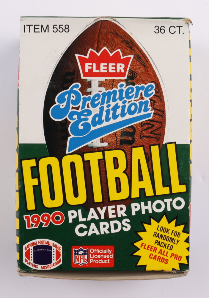 1990 Fleer Premiere Edition Football Wax Box with (36) Packs | Pristine ...
