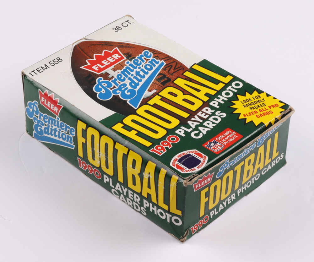 1990 Fleer Premiere Edition Football Wax Box With (36) Packs | Pristine 