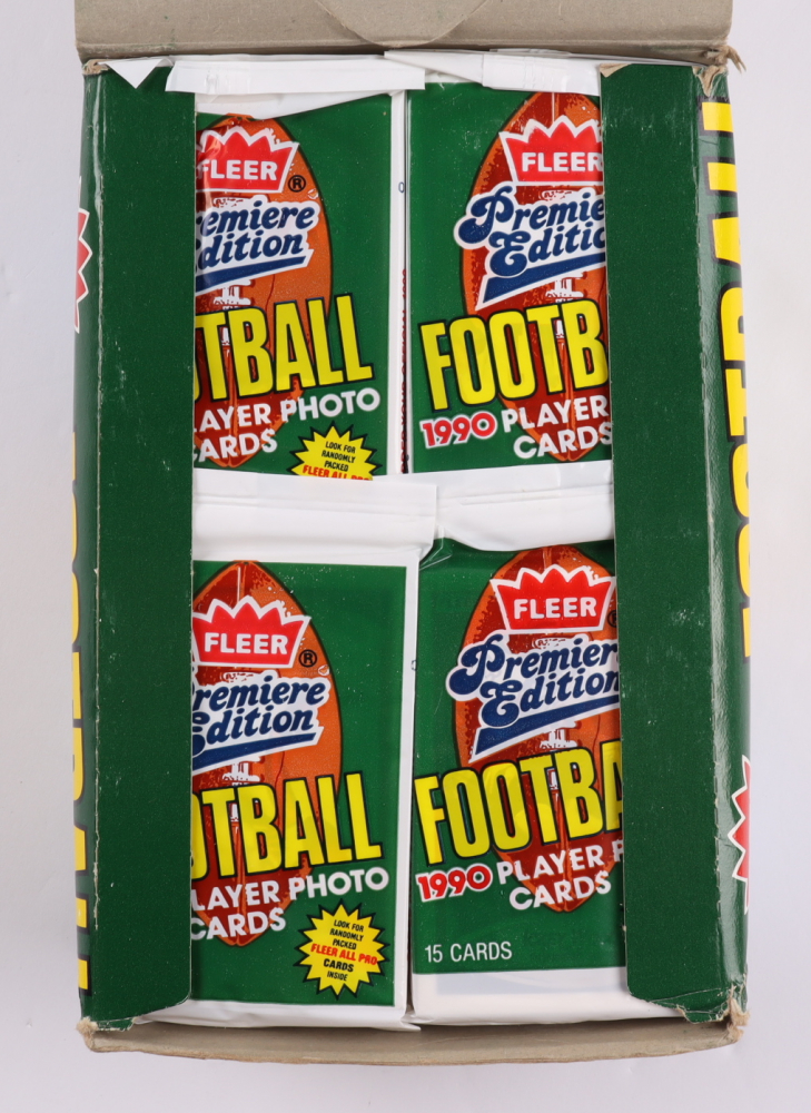 1990 Fleer Premiere Edition Football Wax Box with (36) Packs | Pristine ...