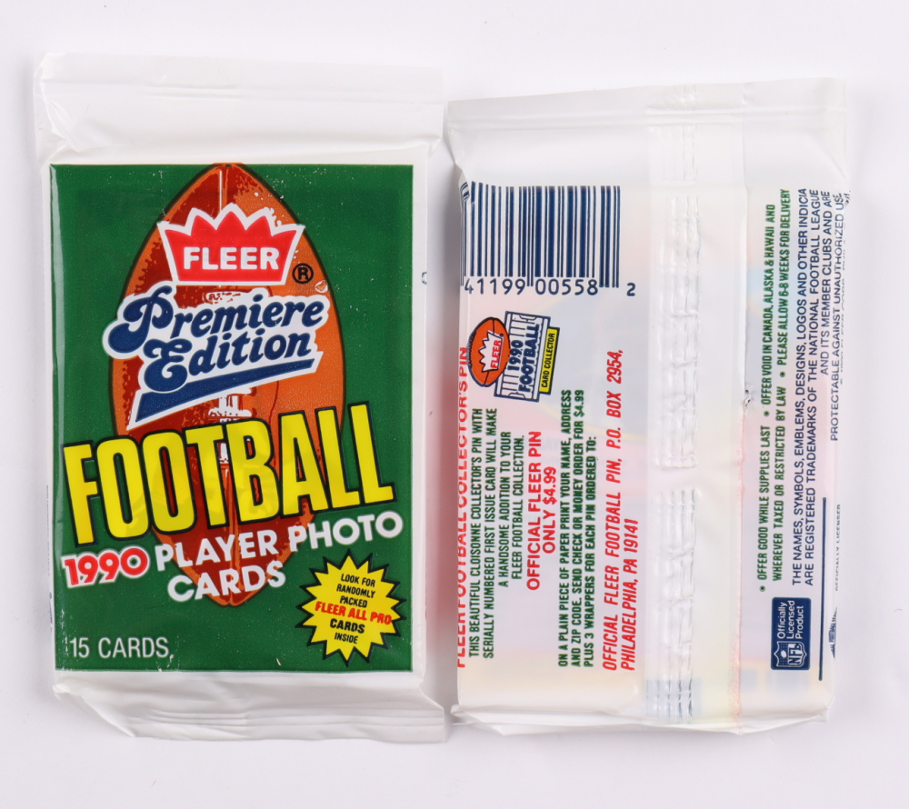1990 Fleer Premiere Edition Football Wax Box with (36) Packs | Pristine ...
