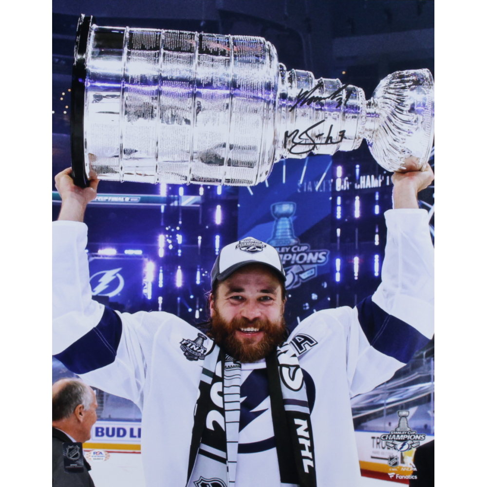 Yanni Gourde & Mathieu Joseph Signed Lightning 16x20 Photo (PSA COA ...