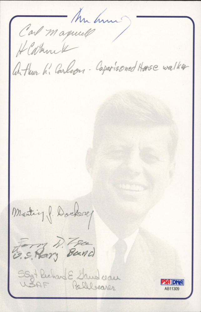 "JFK" 5.5x8.5 Bookplate Signed by (6) with Harry Cabluck, Arthur ...