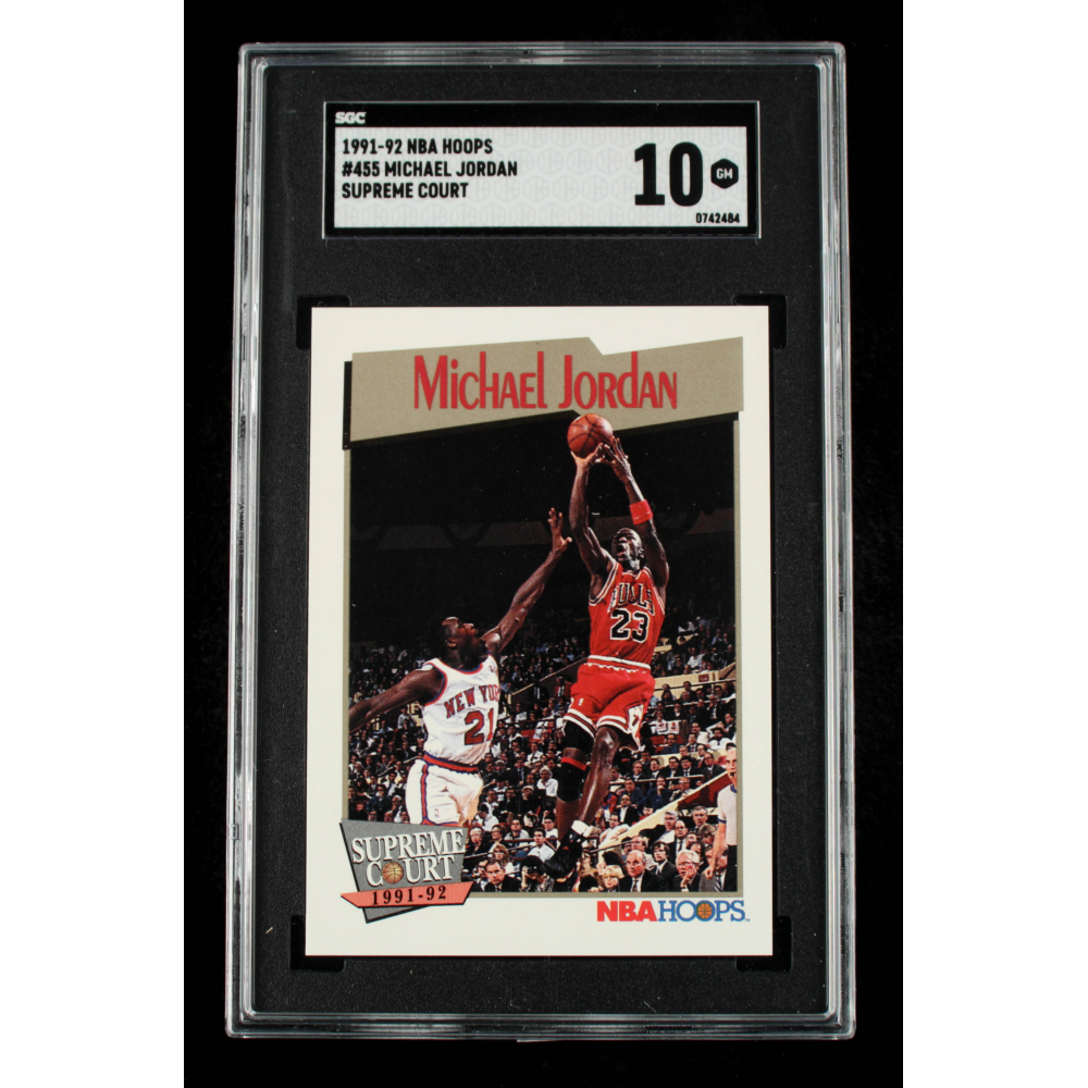 Michael Jordan 1991-92 Hoops #455 SC (SGC 10) | Pristine Auction