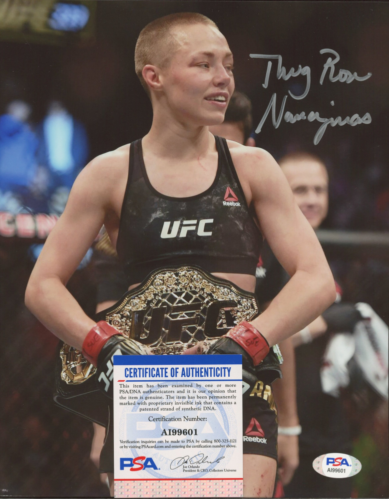 "Thug" Rose Namajunas Signed UFC 8x10 Photo (PSA COA) | Pristine Auction