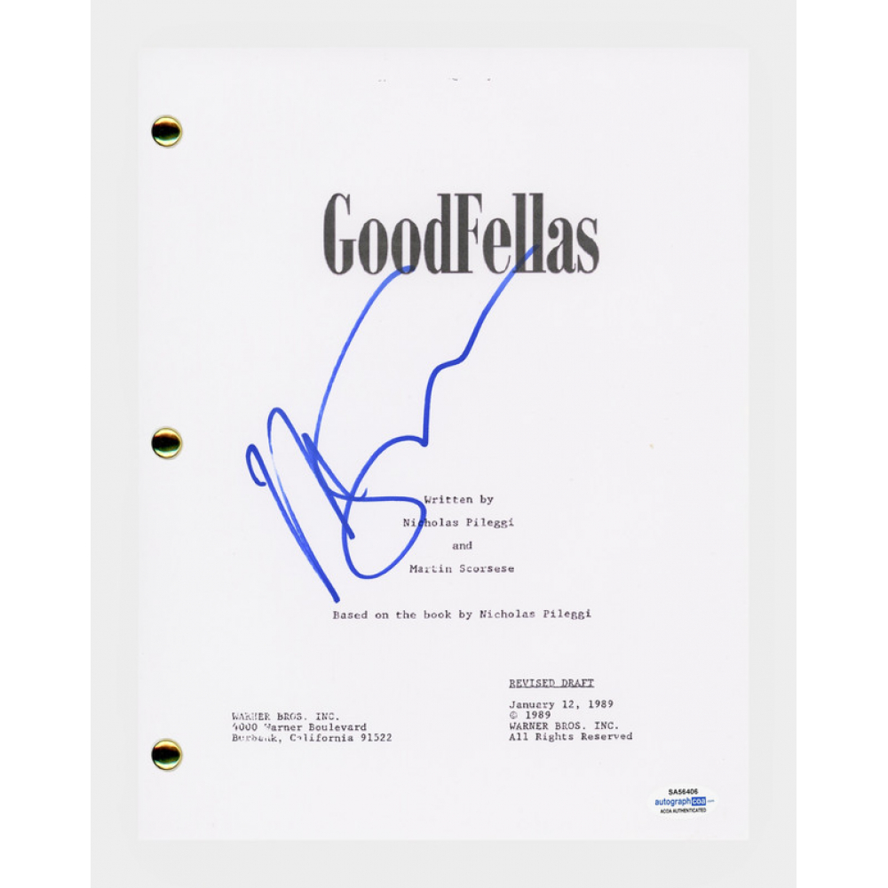 Martin Scorsese Signed "Goodfellas" Movie Script (AutographCOA COA ...