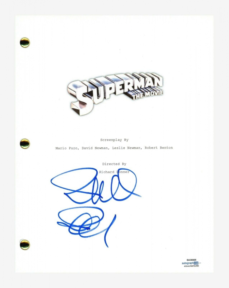 Richard Donner Signed "Superman The Movie" Movie Script (AutographCOA ...