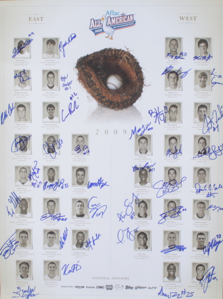 2009 AFLAC All-American Baseball Team 14x24 Poster Team-Signed by (40 ...