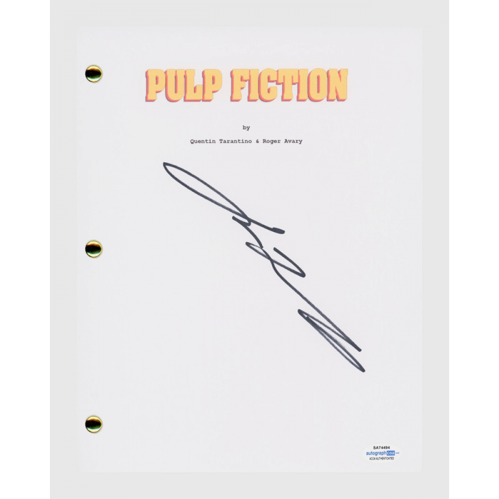 John Travolta Signed "Pulp Fiction" Movie Script (AutographCOA COA ...