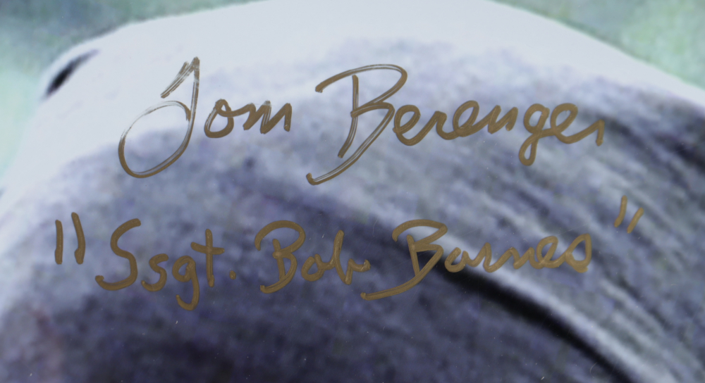 Tom Berenger "Platoon" 24x36 Photo Inscribed "Ssgt Bob Barnes" (JSA COA ...