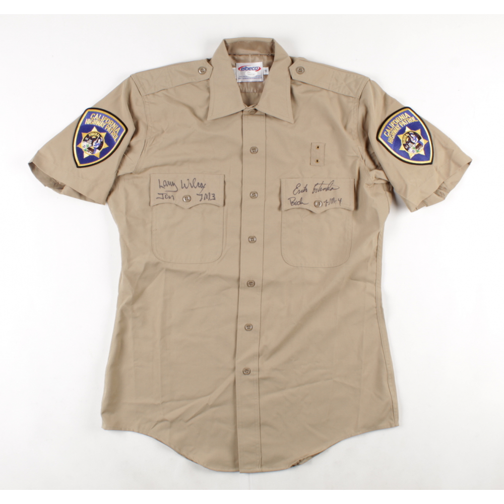 Eric Estrada & Larry Wilcox Signed "CHiPs" Uniform Shirt Inscribed ...
